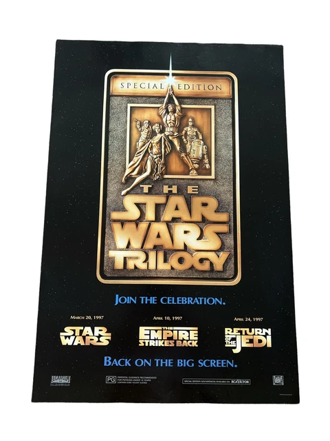 STAR WARS TRILOGY Special Ed. Original 1997 Aust. Adv. One Sheet Movie ...