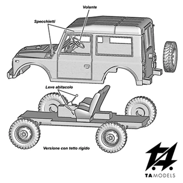 FIAT AR76 CAMPAGNOLA Tetto Rigido Kit di Montaggio scala H0 1:87 EUR 19 ...