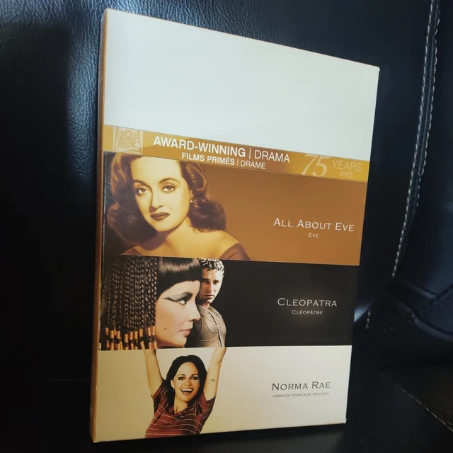 ALL ABOUT EVE/CLEOPATRA/NORMA Rae Triple Feature (DVD, 2010) Near Mint ...