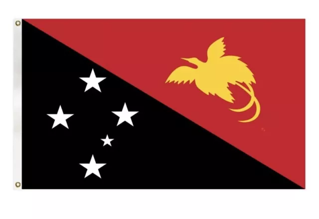90X150CM PAPUA NEW Guinea Flag Large Kumul PNG Flag AUSPOST REGISTERED ...