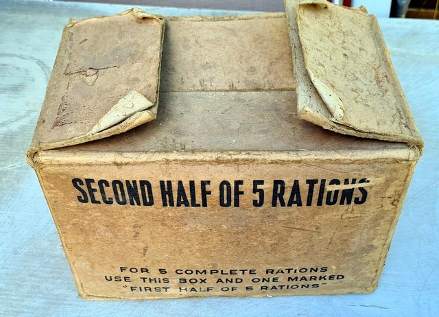 CARTON RATION V3S US ww2 " Second half of 5 rations" EUR 40,00 ...