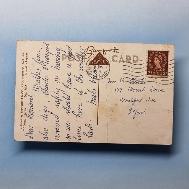 SAUCY COMIC POSTCARD 1956 BBC Radio Broadcast Wireless LP Kiss Bamforth ...