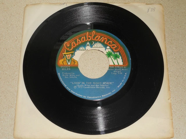 BUDDY MILES 45 rpm Record 1975 Rockin & Rollin / Livin' in the Right ...