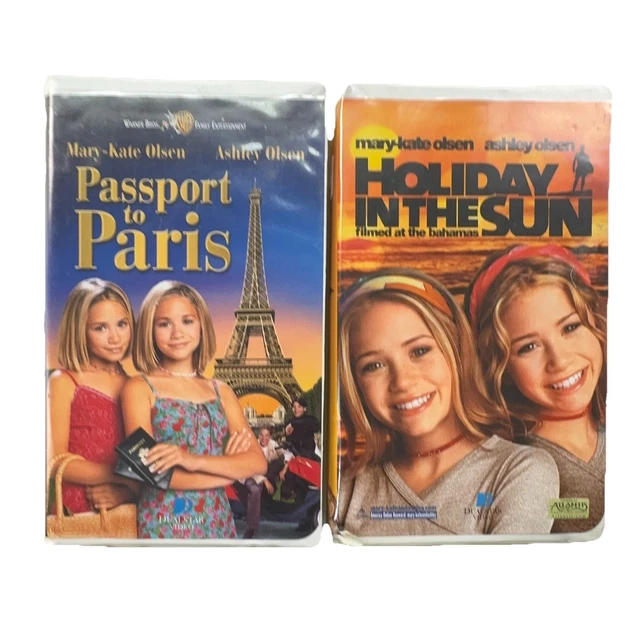 MARY-KATE & ASHLEY VHS Lot 2 Holiday in the Sun + Passport to Paris ...