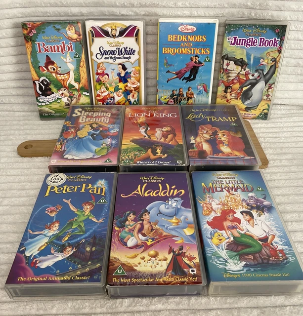 WALT DISNEY VHS FILMS VINTAGE LOT X 10 Includes Lion King The Little ...
