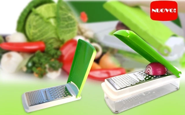 AFFETTA VERDURE ORTAGGI Multiuso Contenitore Grattugia Taglia Julienne One Step EUR 9,00 ...