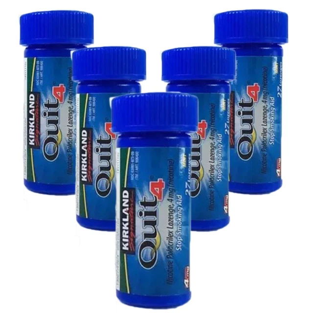(5) QUIT 4 Kirkland Signature Nicotine Lozenge Mint (27x5) Compare To ...