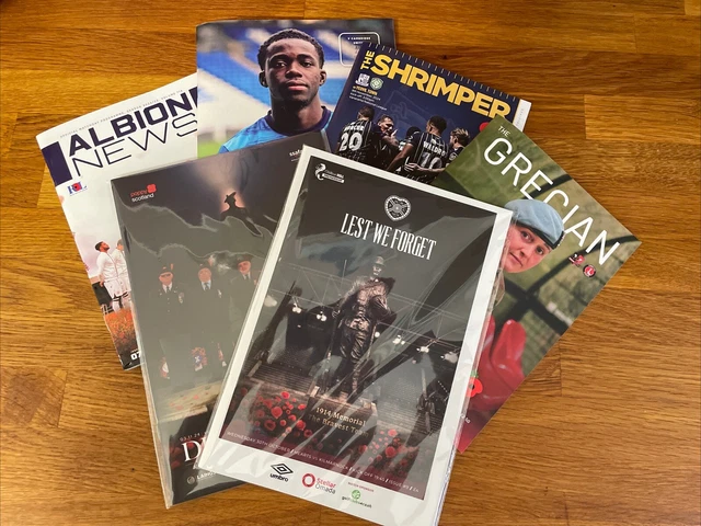 6 FOOTBALL PROGRAMMES 24/25 Season Remembering ‘Lest We Forget’ See ...