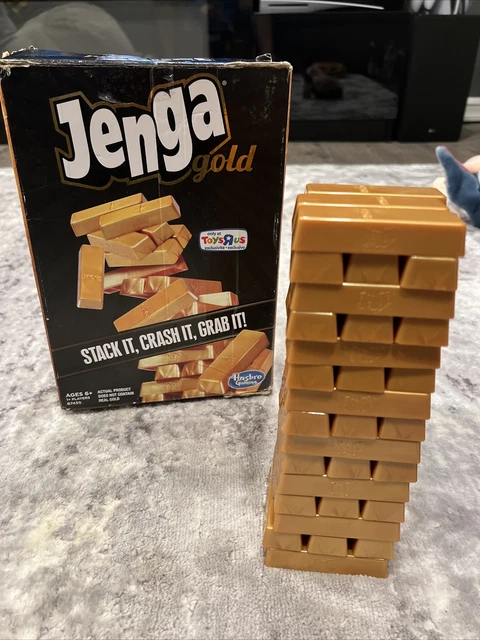 HASBRO GAMING JENGA Blocks Gold Game Set *TRU Exclusive *Collectible £ ...