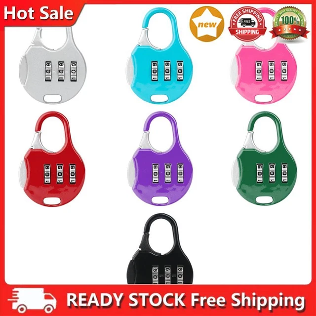 3 DIGIT NUMBER Code Combination Mini Password Lock Outdoor Travel ...