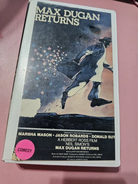 VINTAGE 1983 MAX Dugan Returns VHS w/ Plastic Case- open Library Rental ...