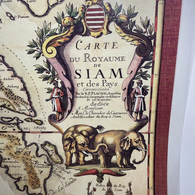 SIAM MAP VINTAGE in French | Carte du royaume de Siam et des pays ...