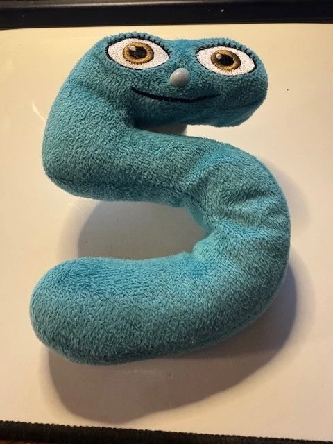 CBEEBIES NUMBERJACKS BLUE Number 5 Soft Toy, Gosh 2008 rare cbbc plush ...