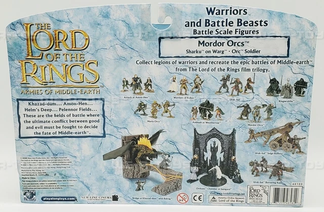 LORD OF THE Rings Mordor Orcs Battle Scale Figures 2003 Play Along ...