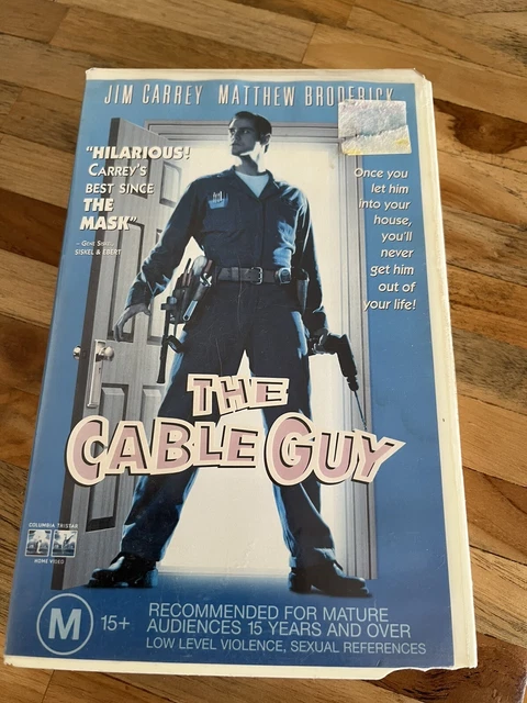 BLOCKBUSTER VHS EX Rental Video The Cable Guy Jim Carrey M 15+ $25.00 ...