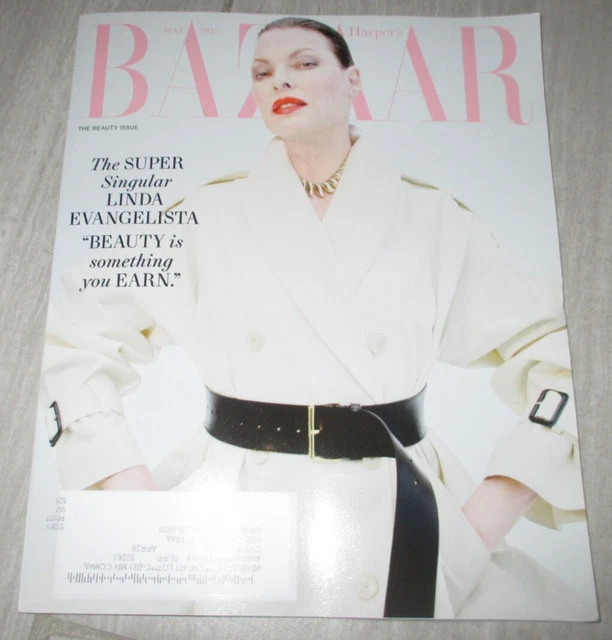 HARPER'S BAZAAR MAGAZINE Linda Evangelista The Beauty Issue MAY 2025 ...