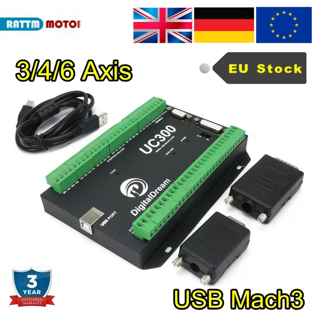 CNC CONTROLLER 6-AXIS V2 NVUM MACH3 USB controller board 6 axis ...