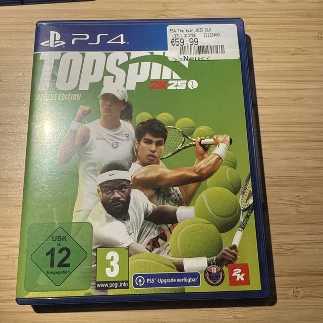 TOP SPIN 2K25 Deluxe - Tennis 2025 Spiel für PS4 Playstation 4 - NEU ...