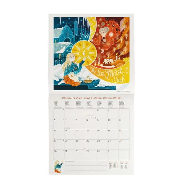 CALENDARIO DA PARETE 2026 legami ONCE UPON A TIME fiabe 30 X 29 CM ...