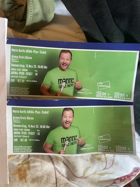 MARIO BARTH ARENA Plus Tickets Düren 13.11.2025. 2 Tickets EUR 350,00 ...
