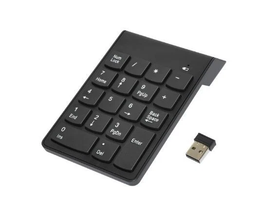 2.4GHZ USB DONGLE Wireless Number Pad Numpad Numeric Keypad Keyboard ...
