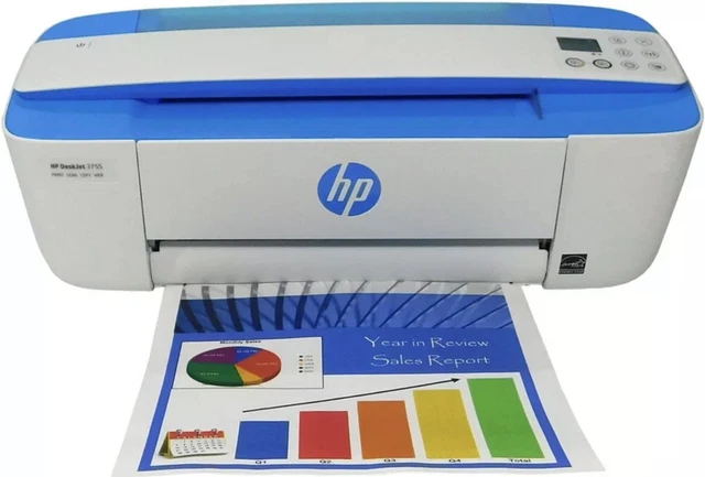 HP DESKJET 3755 All-in-One Copy Printer Refurbished (Blue) EUR 45,65 ...