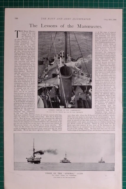 1900 BOER WAR Era Admiral Class Howe Rodney Camperdown B Squadron ...