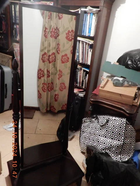 STAG MINSTREL mahogany cheval standing mirror £45.00 - PicClick UK