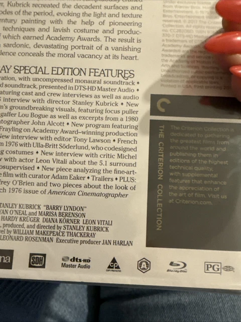 BARRY LYNDON (1975) Blu-ray 2 disc Criterion Collection US Import NEW ...