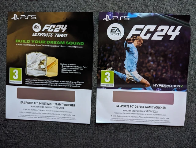 EA SPORTS FC 24 PS5 FULL GAME VOUCHER & ULTIMATE TEAM (Sony PlayStation ...