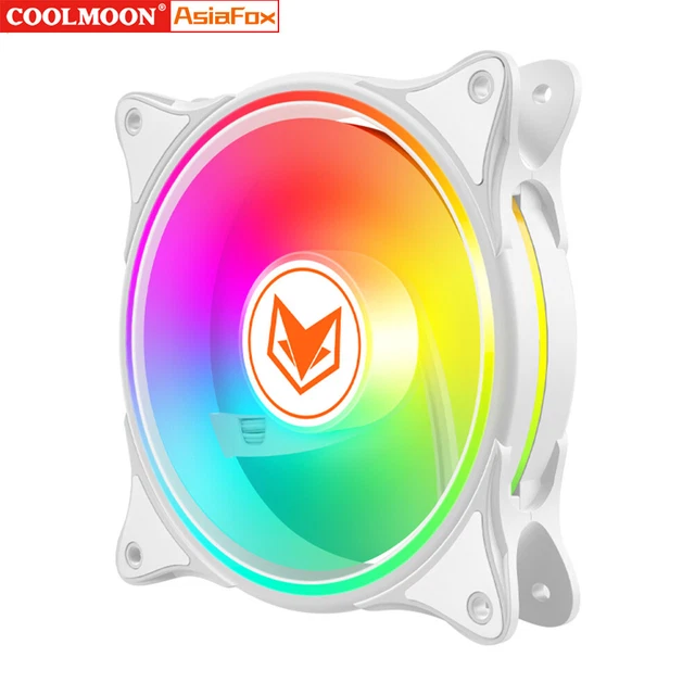 WATER COOLING 12V 4 Pin PWM 5V 3Pin ARGB Aura Sync PC Case Fan (White ...