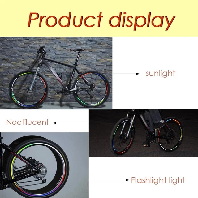 26&& BICYCLE REFLECTOR, Fluorescent Rims, Reflective Stickers (Sil £2. ...