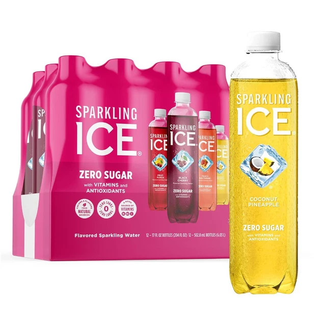 SPARKLING ICE PINK Variety Pack, Flavored Sparkling Water, Zero Sugar, And And £17.53 - PicClick UK