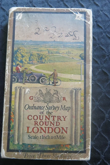 VINTAGE ORDNANCE SURVEY Map, Tourist Map - Country Round London EUR 10 ...