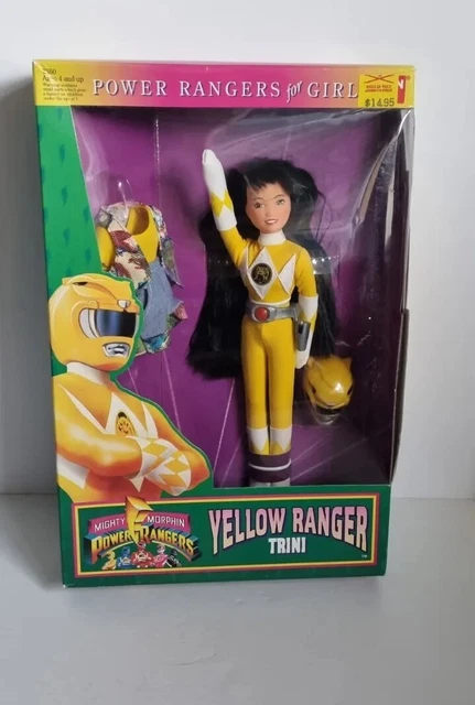 MIGHTY MORPHIN POWER Rangers for Girls Yellow Ranger Trini 9" Doll 1994 ...