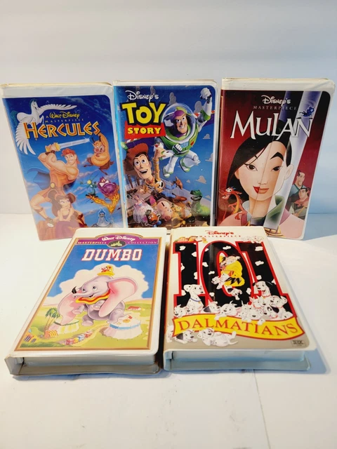 LOT DE 5 cassettes Disney VHS jouet histoire Mulan Hercules Dumbo 101 ...