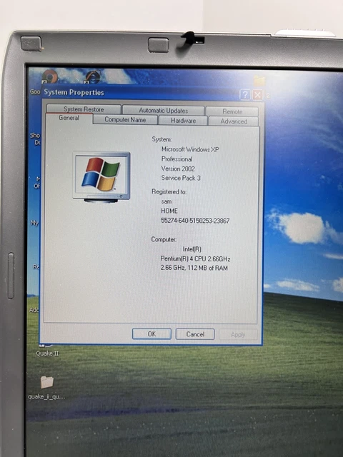 HP COMPAQ NX9010 15" Laptop Intel Pentium 4 2.6GHz 112MB RAM 110 GB HDD ...