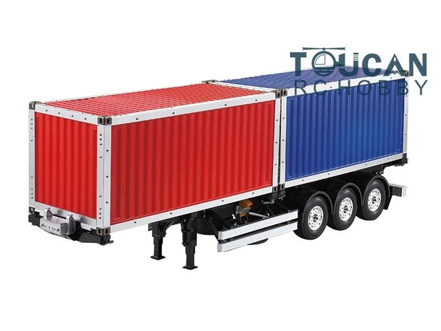 TOUCAN UNPAINTED 2*20FT Container Semi Trailer 1/14 TAMIYA Tractor ...