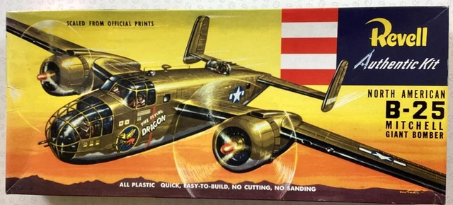 &NORTH AMERICAN B-25 Mitchell" bomber. Revell Model Aircraft Kit H216 ...