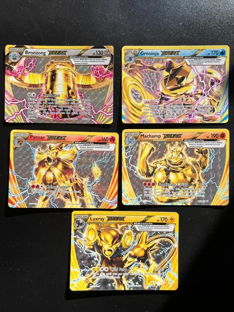 LOT BUNDLE 5X BREAK Luxray Greninja XY breakpoint machamp Pokemon Card ...