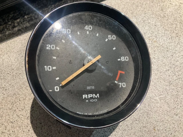 TRIUMPH STAG TACHOMETER / REV COUNTER SMITHS RVC 2811/00 ex 1973 MANUAL ...