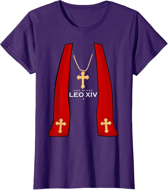 POPE LEO XIV Cardinal Robert Prevost Cross 267Th Ladies' Crewneck T-Shirt $23.11 - PicClick CA