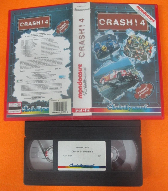 VHS FILM CRASH! 4 1991 incidenti MONDOCORSE CINEHOLLYWOOD CHV 8127 ...