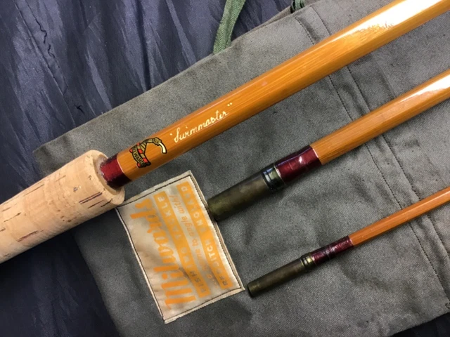 RARE VINTAGE MILWARDS “Swimmaster” 12ft split cane float coarse fishing ...