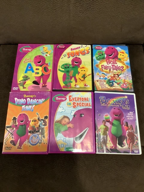 BARNEY CHILDREN DVD Movie Video Lot Of 6 Cartoons ABC’s Best Fairy ...