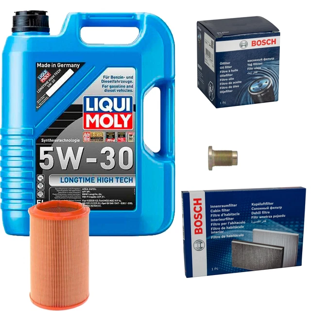 BOSCH INSPECTION SET 5 LIQUI MOLY Longue Date High Technologie 5W-30 pour Ancia EUR 113,02 ...