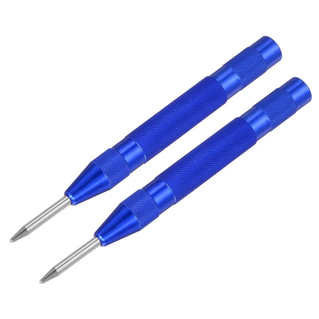 5& SPRING-LOADED ADJUSTABLE Automatic Center Hole Punch Puncher Blue 2pcs £7.97 - PicClick UK