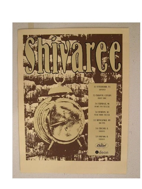 SHIVAREE AFFICHE TOUR Affiche Avec Dates Promo EUR 8,55 - PicClick FR