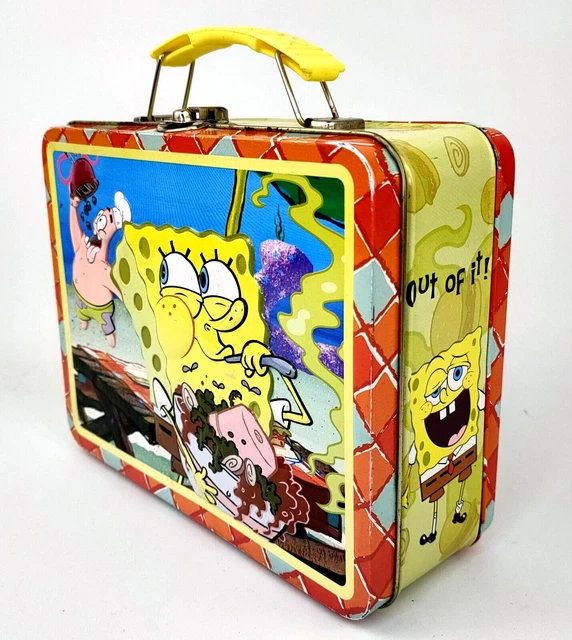 SPONGEBOB SQUAREPANTS EMBOSSED Tin Box Lunch Box 2007 Patrick Star ...