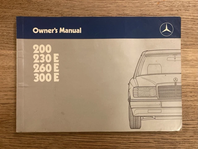 MERCEDES BENZ W124 200 230 260 300 Owners Manual Book Instruktionsbok ...